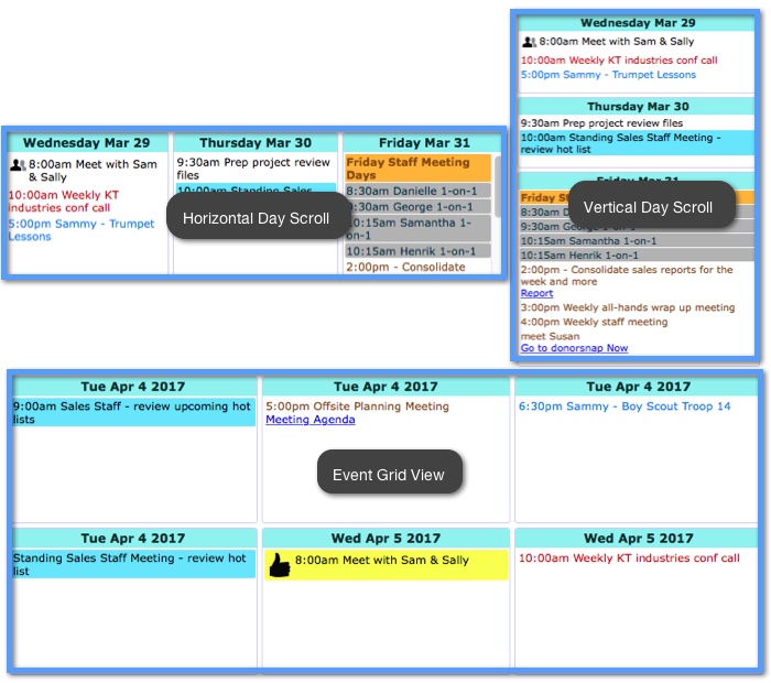 Day Scroll Calendar Custom Settings | Keep&Share Developer